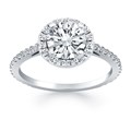 Open Shank Bypass Diamond Engagement Ring in 14K White Gold - Richard ...